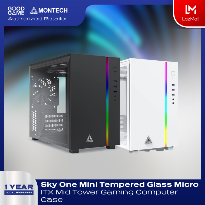 Montech Sky ONE MINI/3x High Airflow Fans Pre-Installed / Fine Mesh ...