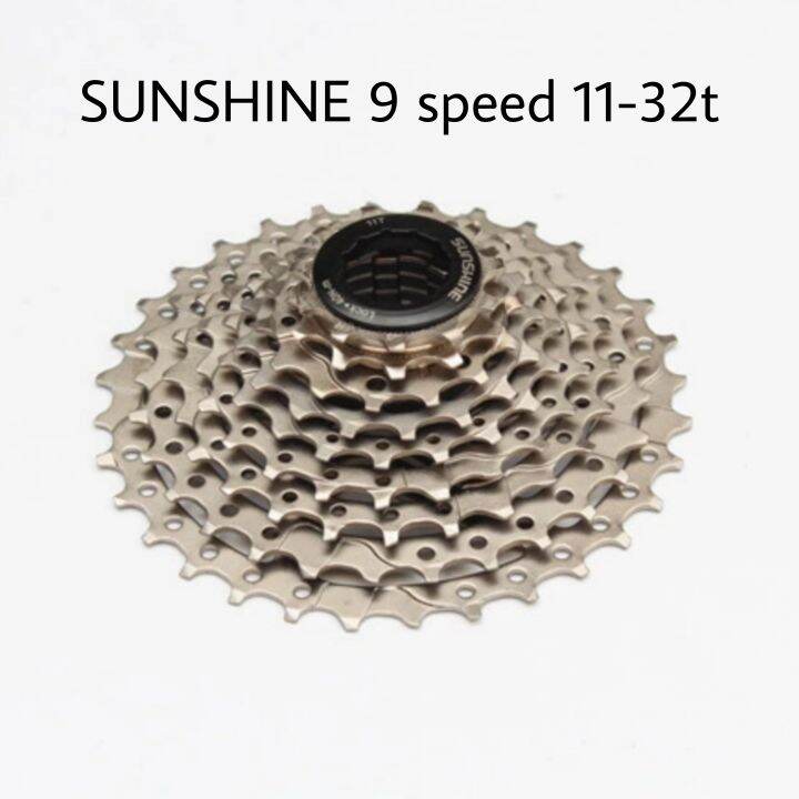 Sprocket SUNSHINE 9 speed 11-32t cassette gear sepeda gunung sepeda ...
