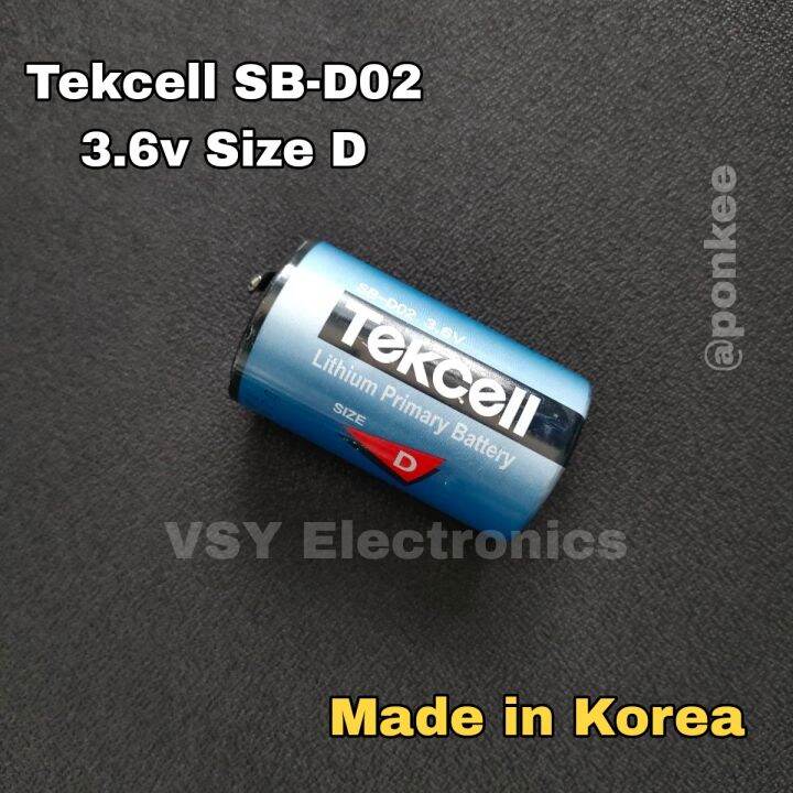 Tekcell SB-D02 2.6v Size D Lithium Primary Battery Cell Non Rechargeable Made in Korea | Lazada PH