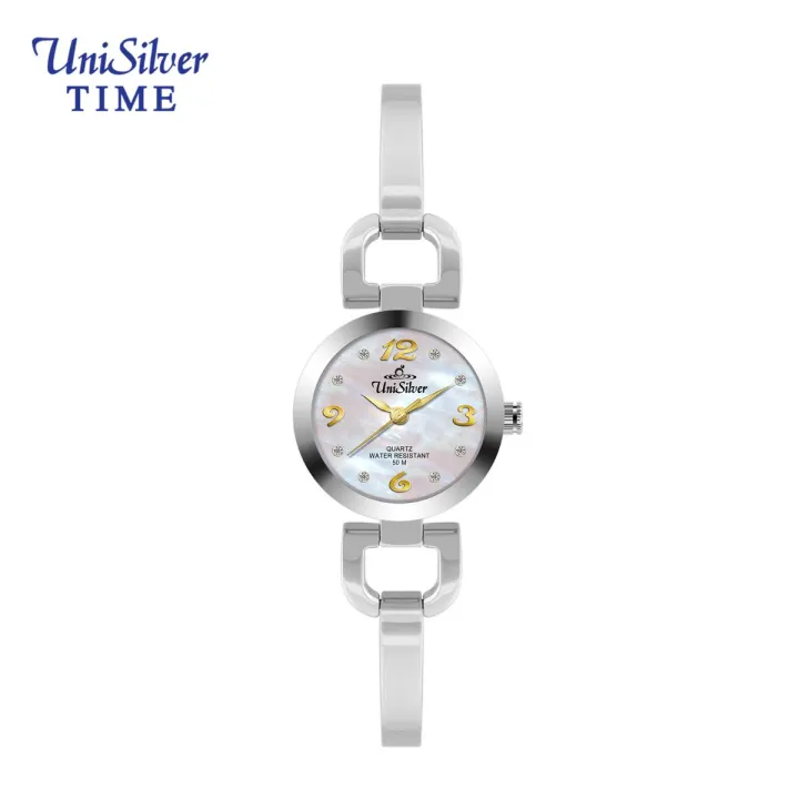 UniSilver TIME Azurea Women's Silver / Gold / White Mother-of-Pearl ...