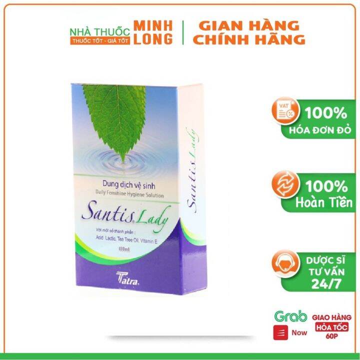Dung dịch vệ sinh phụ nữ Santis Lady (Chai 100ml) | Lazada.vn