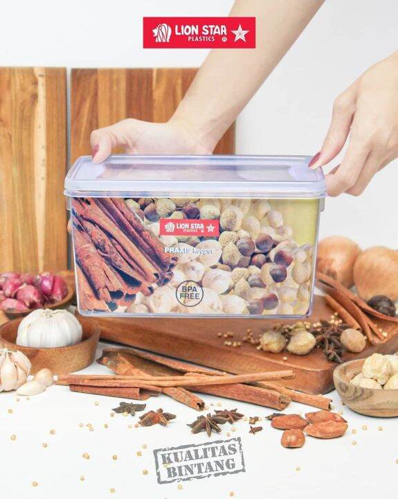 Praxis Keeper 1900ml KP-8 LION STAR/ Kotak Makan/ LUNCH BOX/ Kotak Bekal/ Tempat Roti Tawar ...