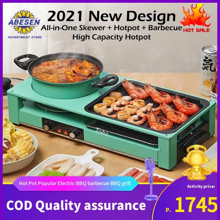 Rainbow home life store 2022 New 2 in 1 Hot Pot and Electric BBQ ...