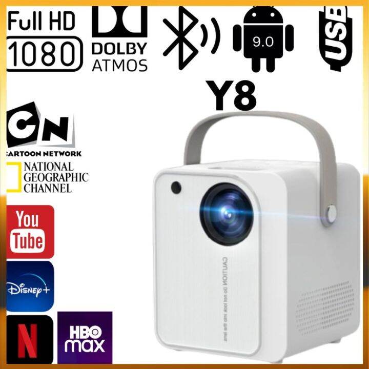 Projector Y8 2023 New Model Built-in App Android Pro Smart Projector ...
