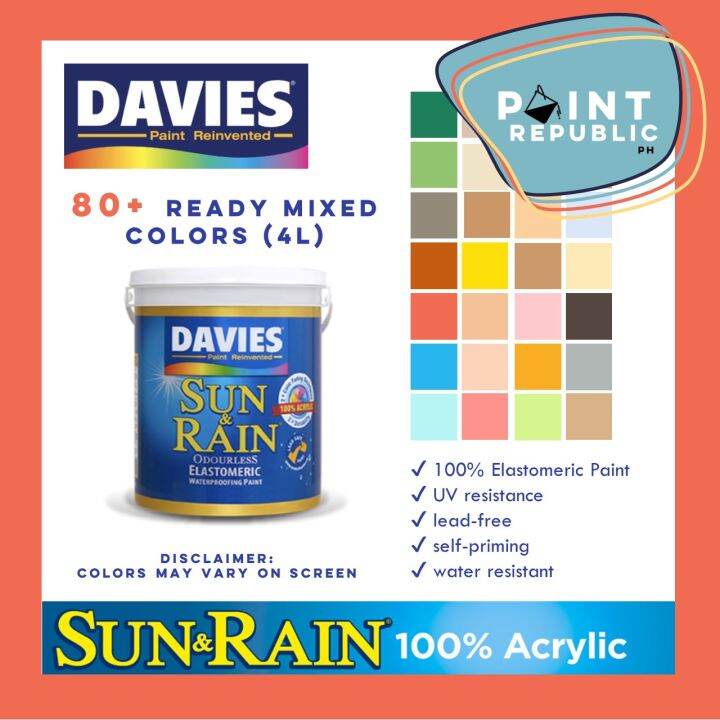 Davies Sun and Rain Elastomeric Waterproofing Paint - Ready Mixed ...
