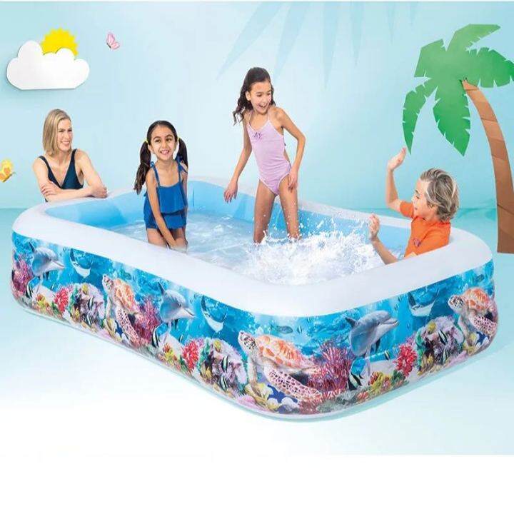Inflatable Swimming Pool For Kids Rectangle | Lazada PH