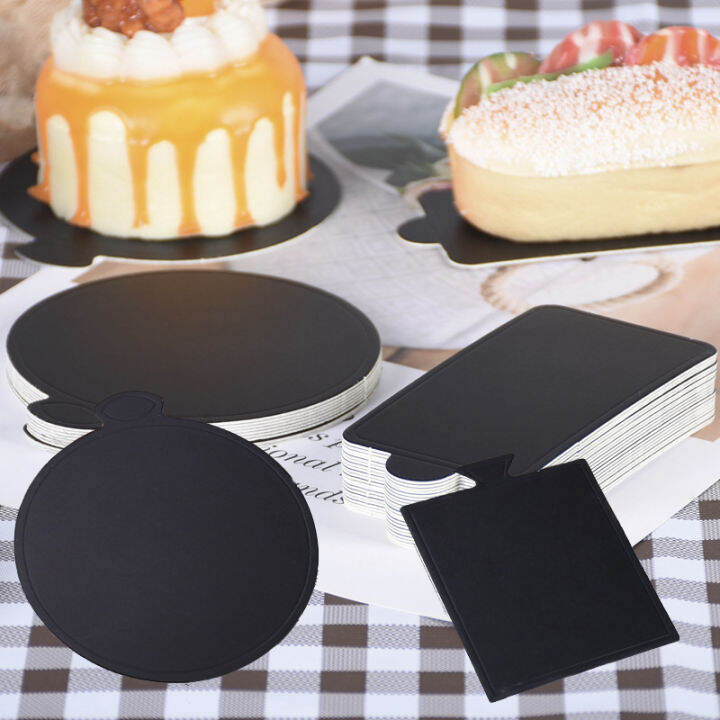 Super recommended Black Paper Board 100pcs/Set Cake Card board Silver ...