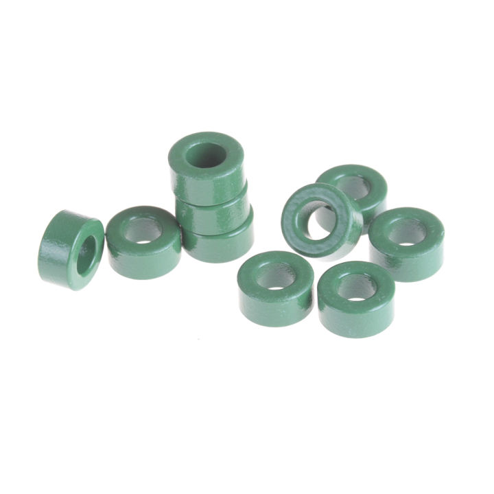 NCVHRT 10 Pcs 14mm x 8mm x 7mm Round Green Transformers Toroid Ferrite ...