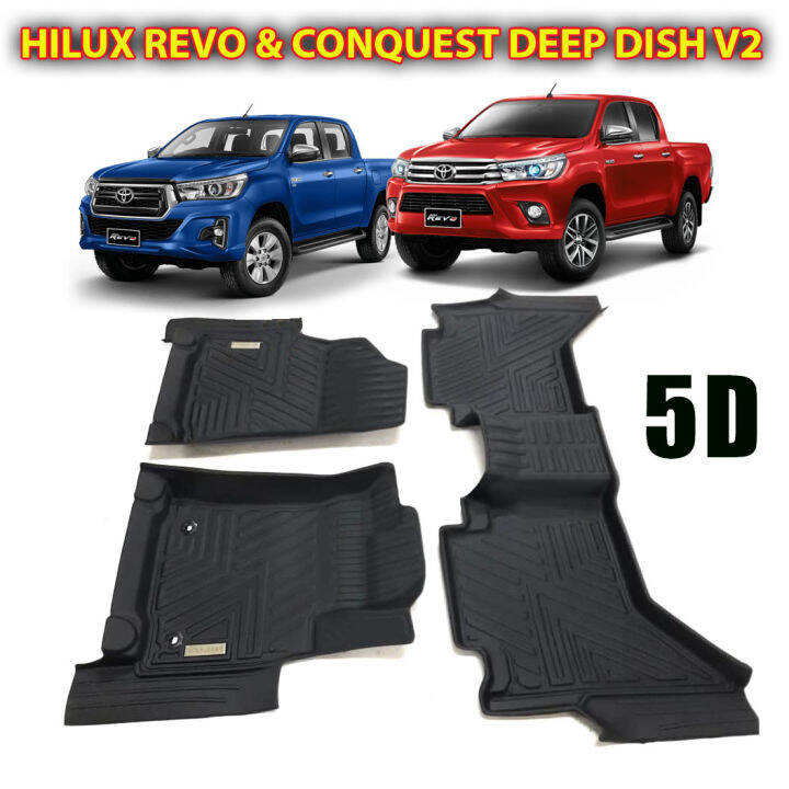 5D Deep Dish Matting V2 for Toyota Hilux Revo and CONQUEST 2016-2020 ...