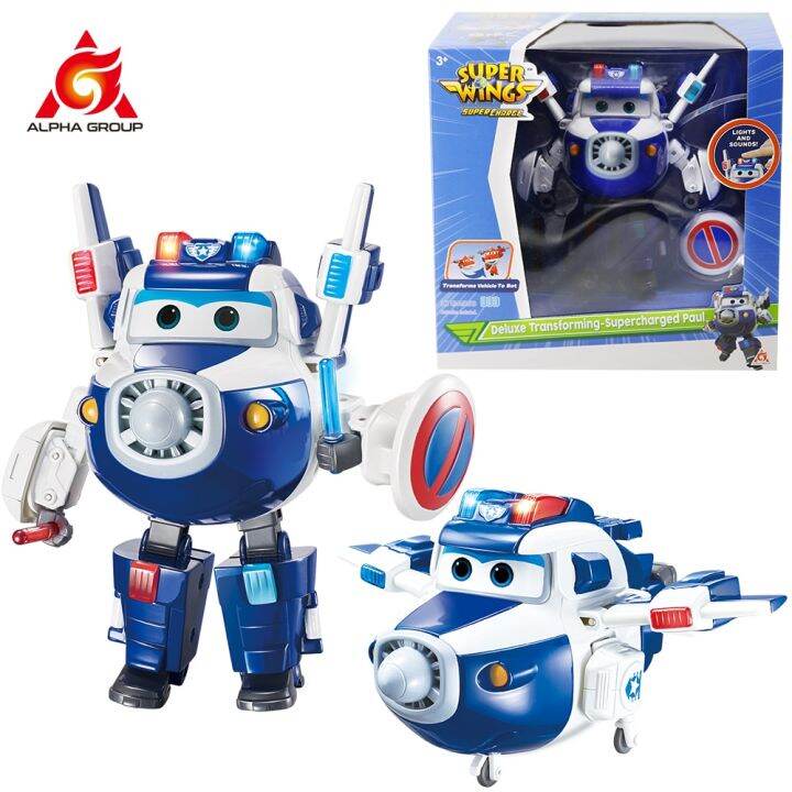 Super Wings 6 Inches Deluxe Supercharged Paul Transforming With Police ...