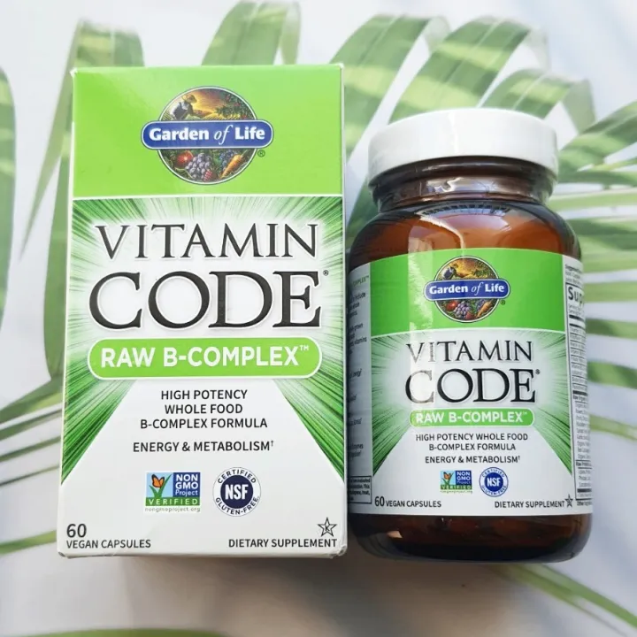 วิตามินบี คอมเพล็กซ์ Vitamin Code RAW B-Complex 60 Vegan Capsules ...