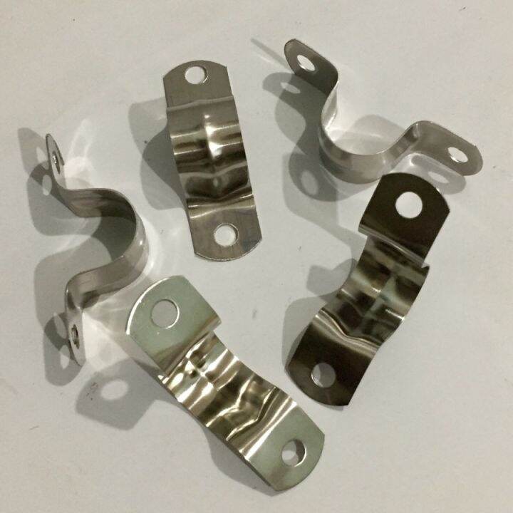Klem Pipa 1/2 inch Stainless Steel 201 Pipe Clamp Tahan Karat Anti ...