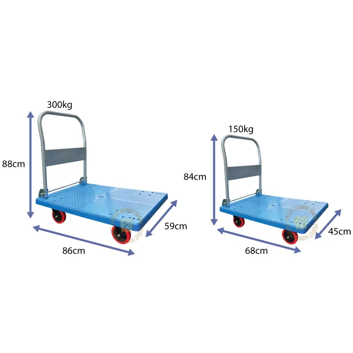 Heavy Duty 150kg / 300kg Foldable PVC Platform Hand Truck Trolley | Lazada