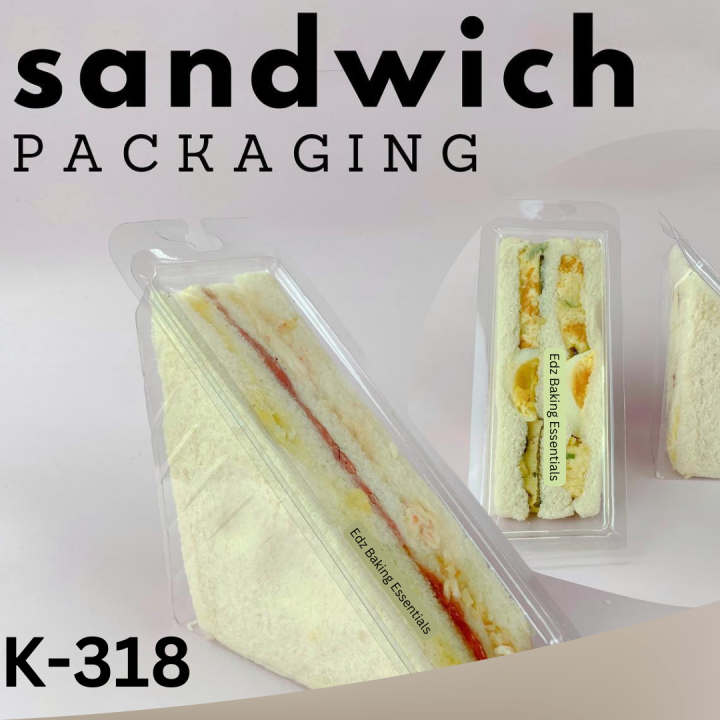 10pcs Anti-fog Sandwich Container Clear Clamshell Triangle Sandwich Box ...