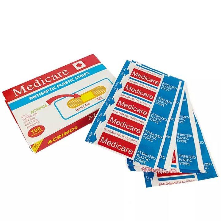 100's Medicare Adhesive Antiseptic Bandage Band Aid First Aid Kit ...