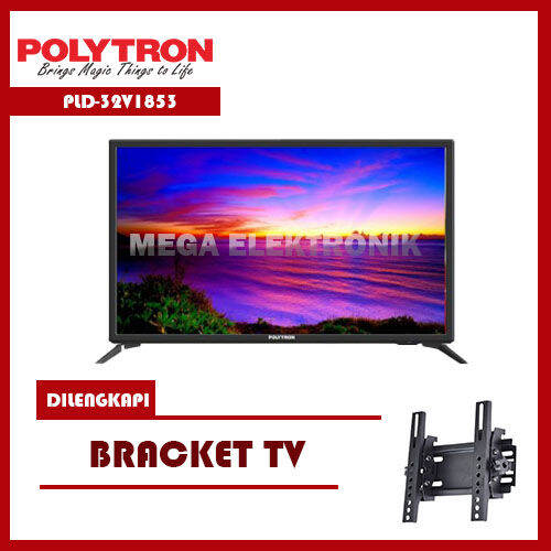 POLYTRON PLD-32V1853 LED TV 32 INCH HD READY DIGITAL TV + BRACKET ...