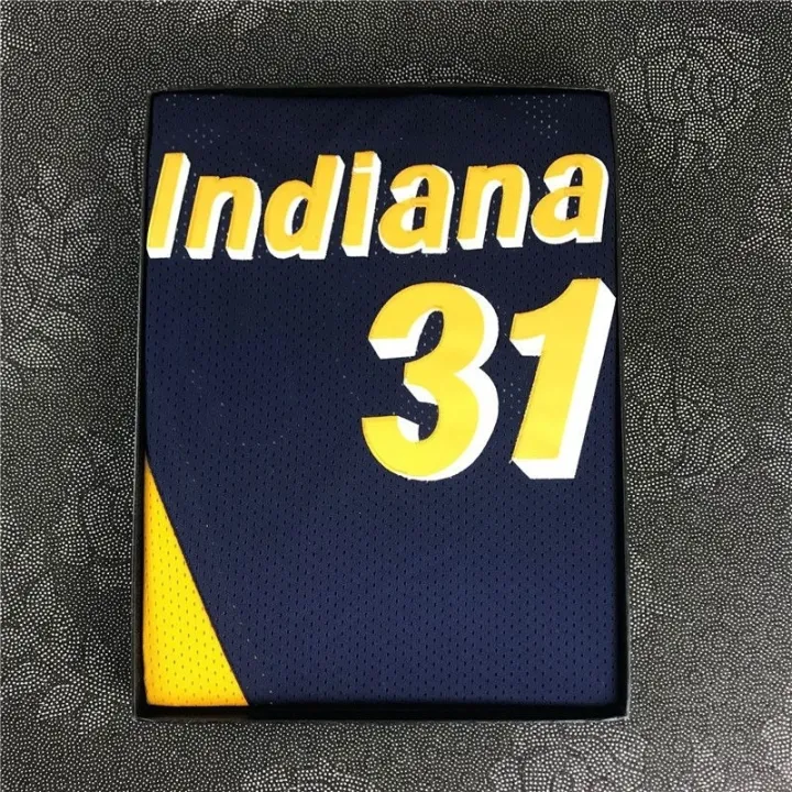 pacers 31 classic mesh reggie miller embrdery basketb fans version of ...