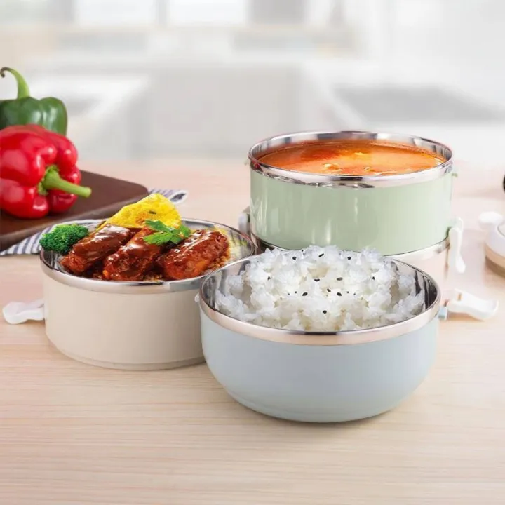 Mic.3 Layer Stainless Steel Lunch Box High Quality Insulated 2100ml ...