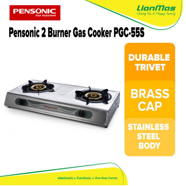 Pensonic 2 Burner Gas Cooker PGC-55S | Lazada
