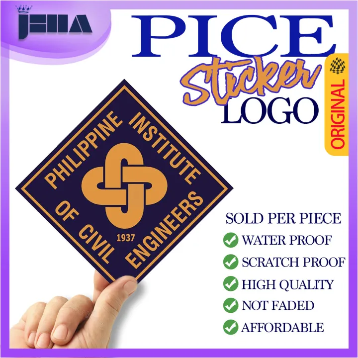Vinyl Stickers PICE - Philippine Institute of Civil Engineer Logo ...