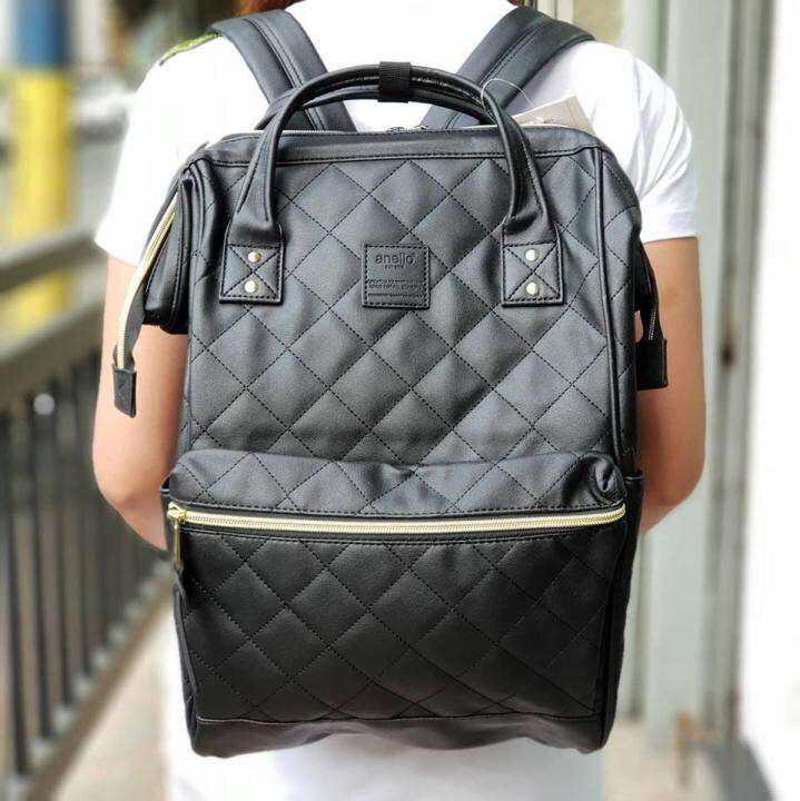 Hinge Clasp PU Backpack - Black Japan Style Quilting | Lazada PH