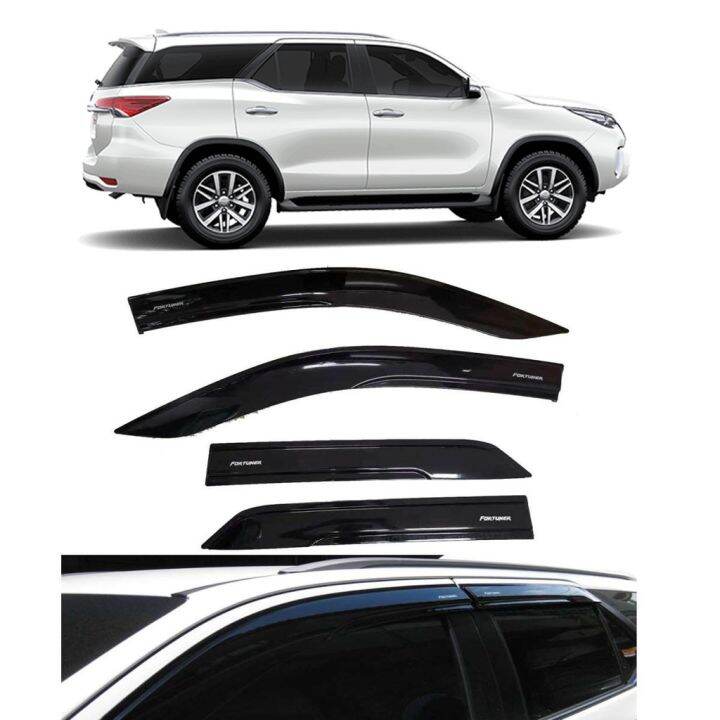 Toyota Fortuner 2016-2021 OEM Rain Sun Guard Window Visor Black | Lazada PH