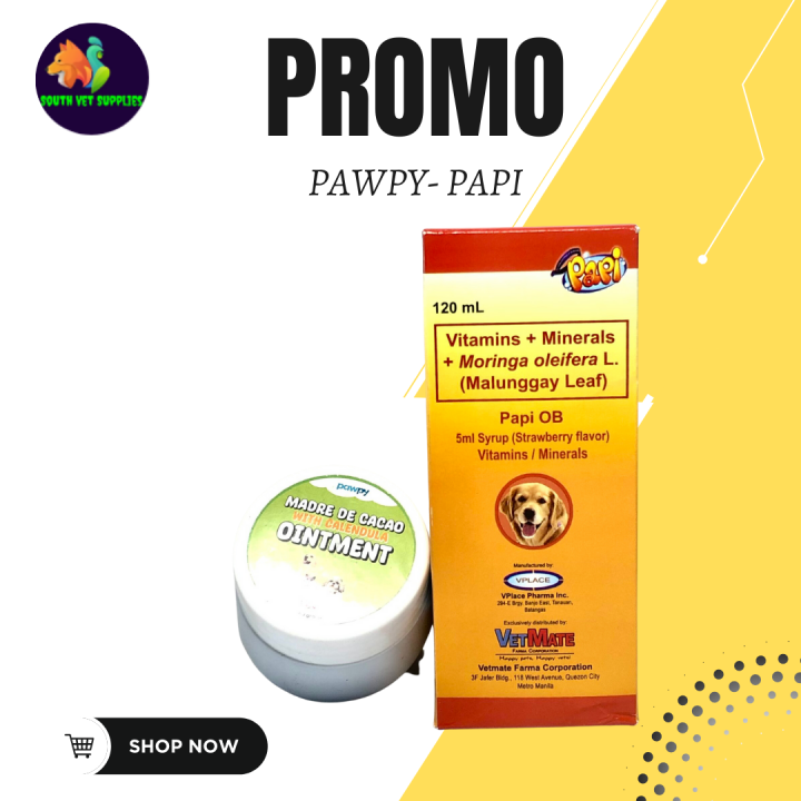 [SOUTH VET] PAWPY Madre De Cacao with Calendula Ointment 60grams and ...