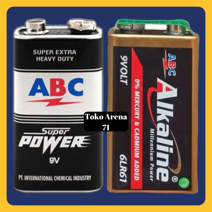 Batu Baterai ABC Alkaline Kotak 9V 9 Volt Super Power 9 V 9Volt ...