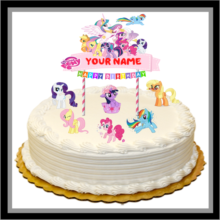 Custom Topper Little Pony Hiasan Kue Ulang Tahun | Lazada Indonesia