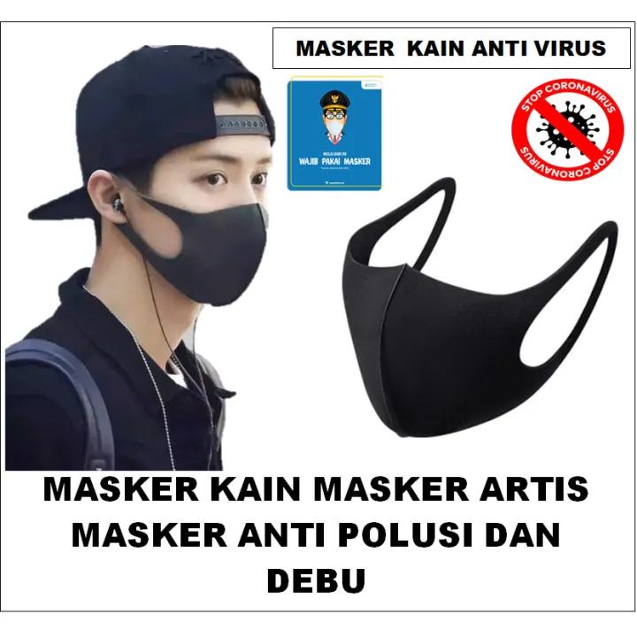 Masker Kain Masker Wajah Anti Polusi Asap Debu dan virus | Lazada Indonesia