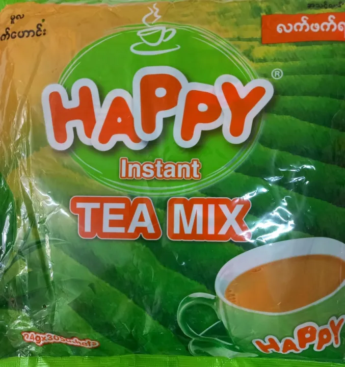 HAPPY INSTANT TEA MIX မူလလက်ဟောင်း အသင့်ဖျေ် လက်ဖက်ရည် မြန်မာ့ထုပ်ကုန ...