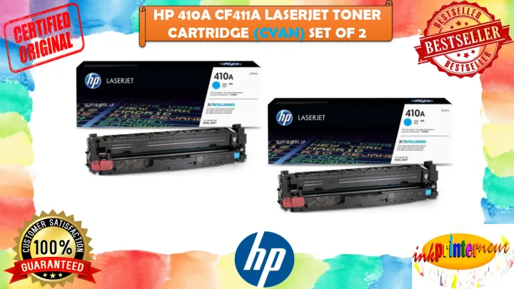 HP 410A CF411A Original LaserJet Toner Cartridge (Cyan) Set of 2 | Lazada PH