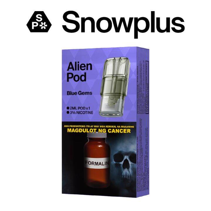 Snowplus ALIEN SINGLE Pods BLUE GEMS / BLUEBERRY Flavor for Alien X/Air ...
