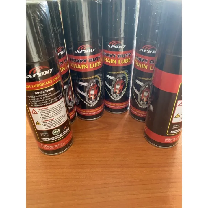 Apido Chain Spray 240ML Heavy Duty Chain Lube | Lazada