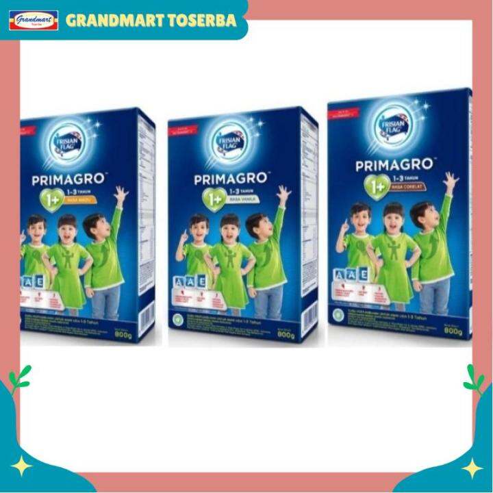Primagro 1+/3+ 120gr/360gr - Frsian flag Susu Pertumbuhan Anak | Lazada ...