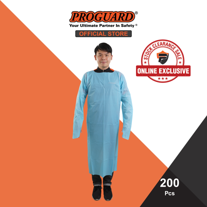 Proguard Disposable CPE Gown Blue Colour Pharmaceutical Gown Lab Blue ...