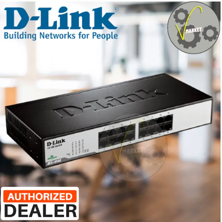 D Link 16 Port DES-1016D Fast Ethernet Unmanaged Network Switch HUB ...