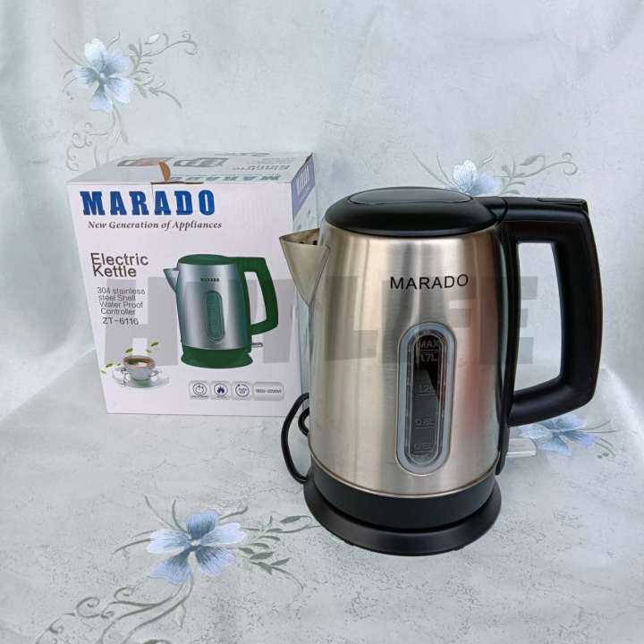 MARADO 1.7 Litre Stainless Steel Fast, Portable Electric Hot Water ...