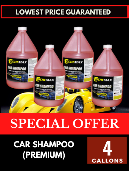BEST PRICE (PACK OF 4 GALLONS) COCHEMAX CAR SHAMPOO PREMIUM Foaming ...