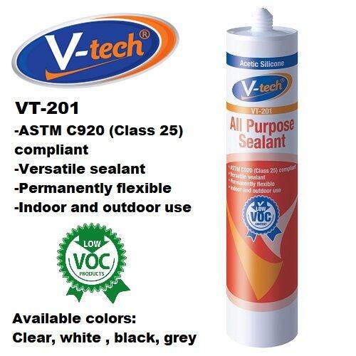V-TECH VT-201 All Purpose Silicone Sealant 280ML | Lazada