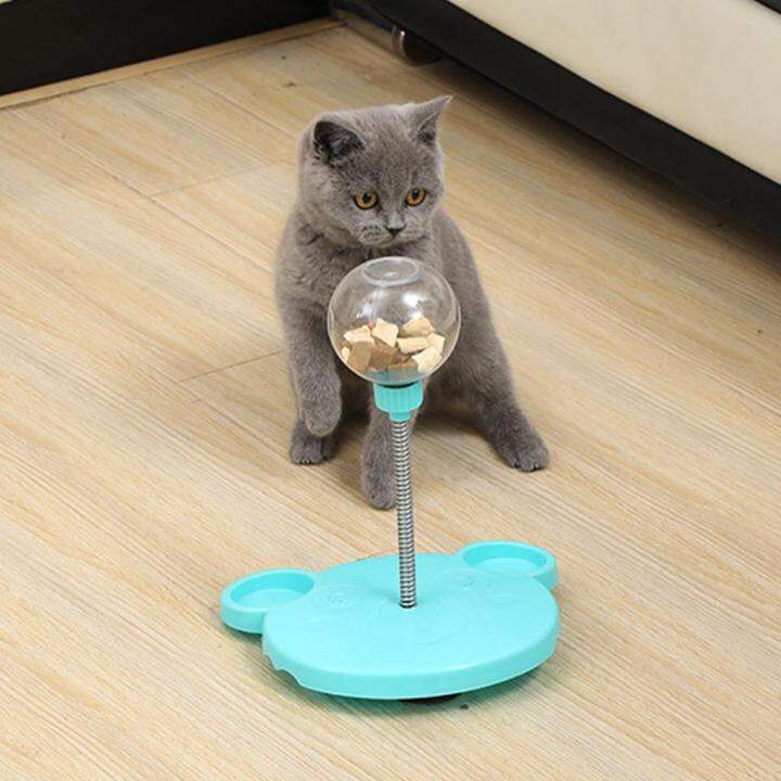 Multifunctional Pet Food Dispenser Spring-loaded Spill Interactive Food ...