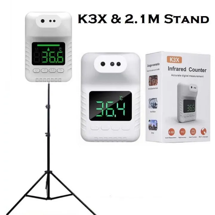K3 plus thermal temperature scanner infrared digital thermometer with stand rechargeable | Lazada PH