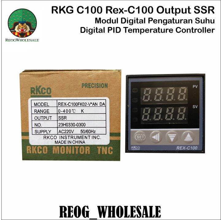 PID Rex RKG C100 Rex-C100 Output Relay 220V AC 0-400C 400C Module Modul Digital Temperature ...