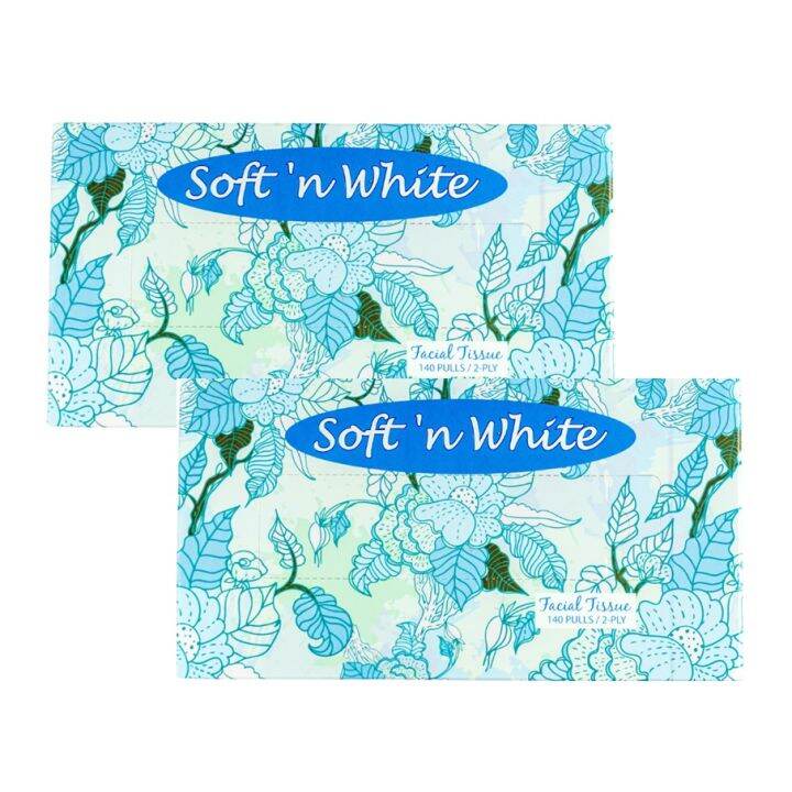 Extra Soft n White Facial Box Tissue 2ply 140 pulls - Pack of 2 ...