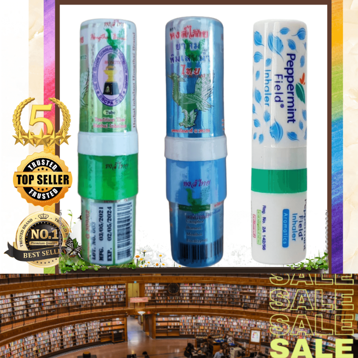 Original Hong Thai Tube Herb 2in1 Inhalers and PEPPERMINT FIELD INHALER ...