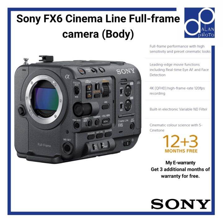 Sony FX6 Cinema Line Full-frame camera (Body) - [Local 12 3 months Warranty] | Lazada PH