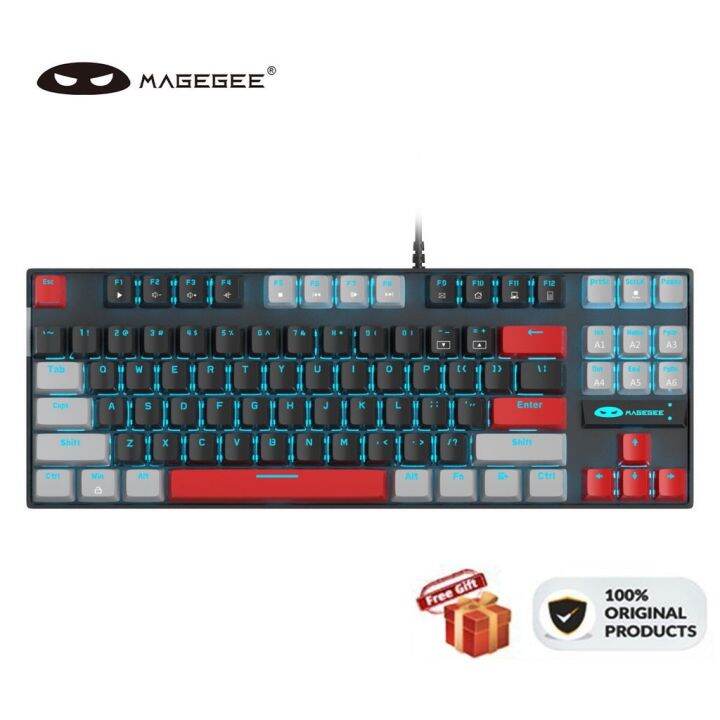 MageGee Star Mechanical Gaming Keyboard Blue Switch 87 Keys Full Anti ...