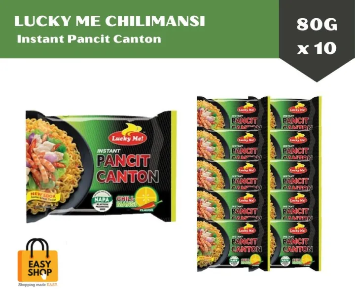 Lucky Me! Instant Pancit Canton Chilimansi Flavor 80g (Set of 10 ...
