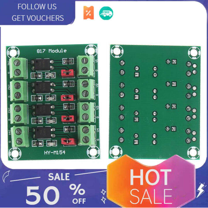 【Flash Sale】PC817 4-Channel Optocoupler Isolation Module Voltage ...