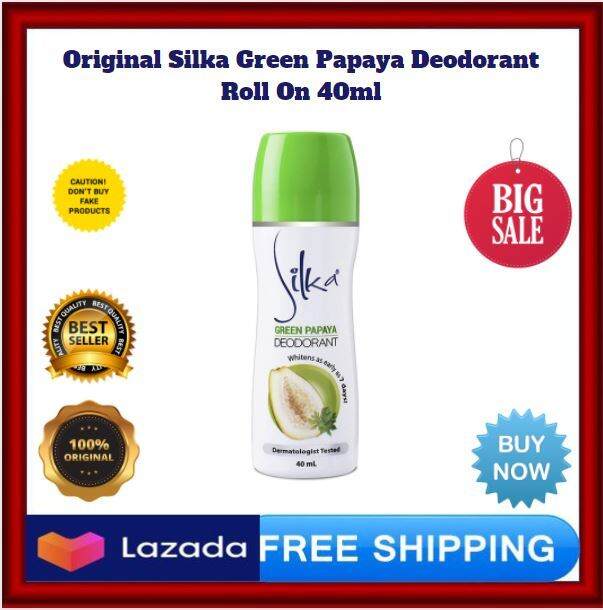 Original Silka Green Papaya Deodorant Roll On 40ml | Lazada PH